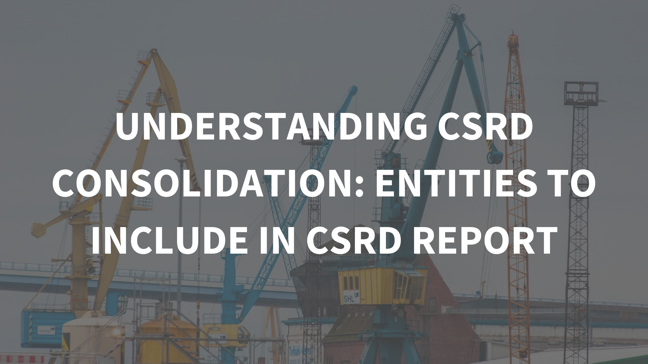 CSRD Consolidation: Entities to Include in CSRD Report
